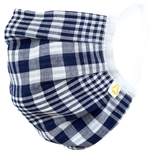 Blue White Plaid Washable & Reusable Surgical Style Face Mask USA Made ...